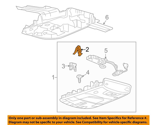 FORD OEM 10-23 Aviator Overhead Console-Overhead Console Clip ...
