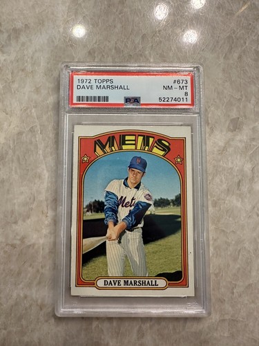 1972 Topps Dave Marshall New York Mets #673 MLB Baseball Card PSA 8 NM ...