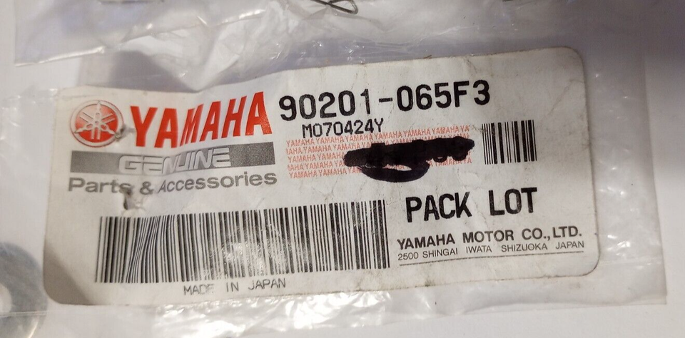 Yamaha XT350, YZ125, XV750 Plate Washer NOS 90201-065F3 Qty. 4 (L-2715 ...