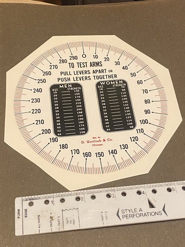 Gottlieb Test Your Grip COIN Op Machine Decal Grip Tester Vending ...