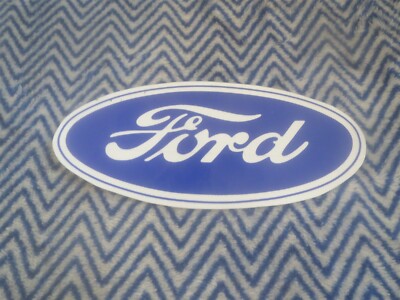 FORD OVAL LOGO BLUE FORD OVAL 6 1/2 INCH DECAL STICKER BLUE ON CLEAR ...