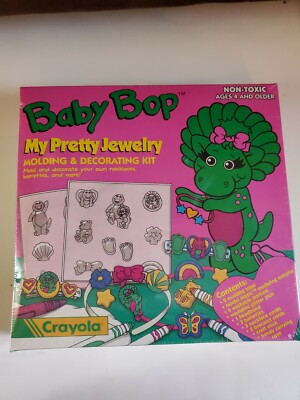 1994 Barney Baby Bop My Pretty Jewelry Molding Decorating Kit Crayola ...