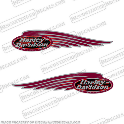 Fits Harley-Davidson Springer FXSTS Tank Decals (Set of 2) - Red ...