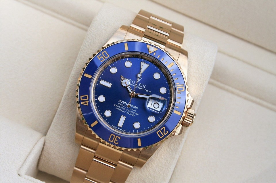 ROLEX 126618 SUBMARINER BLUE 18K YELLOW GOLD | eBay