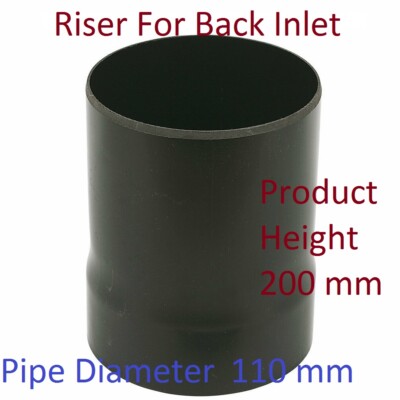 FloPlast Push Fit Single Socket Riser For Back Inlet Gully 110mm x ...