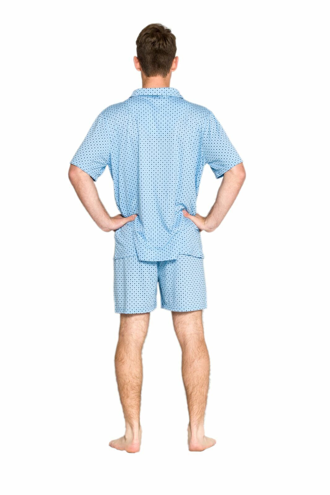Mens Short Summer Cotton Blend Pyjamas Pjs Set Blue Diamond Ebay