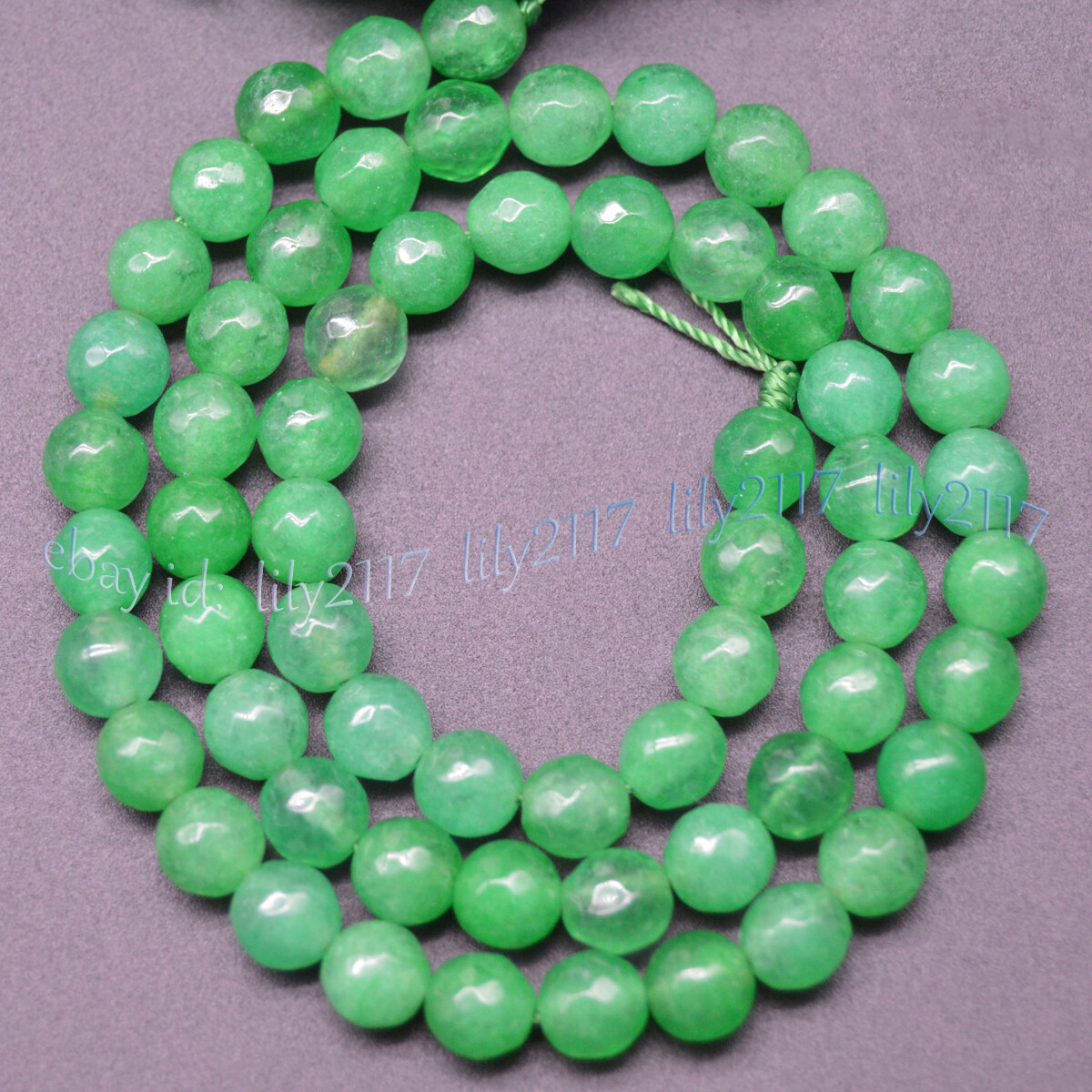 6mm Faceted Light Green Jade Round Gemstone Loose Beads 15'' Strand | eBay