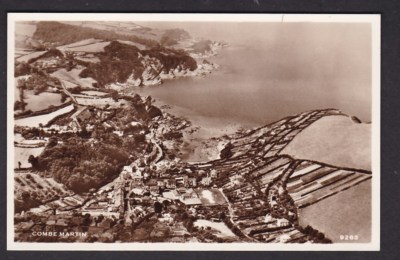 Devon COMBE MARTIN Aerial view c 1920/30s? RP PPC Aero Pictorial | eBay UK