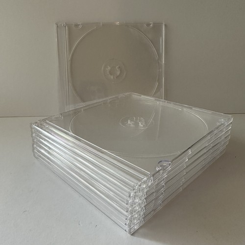 8x Memorex Slim Clear Jewel Cases Pack CD / DVD High Impact Durable | eBay