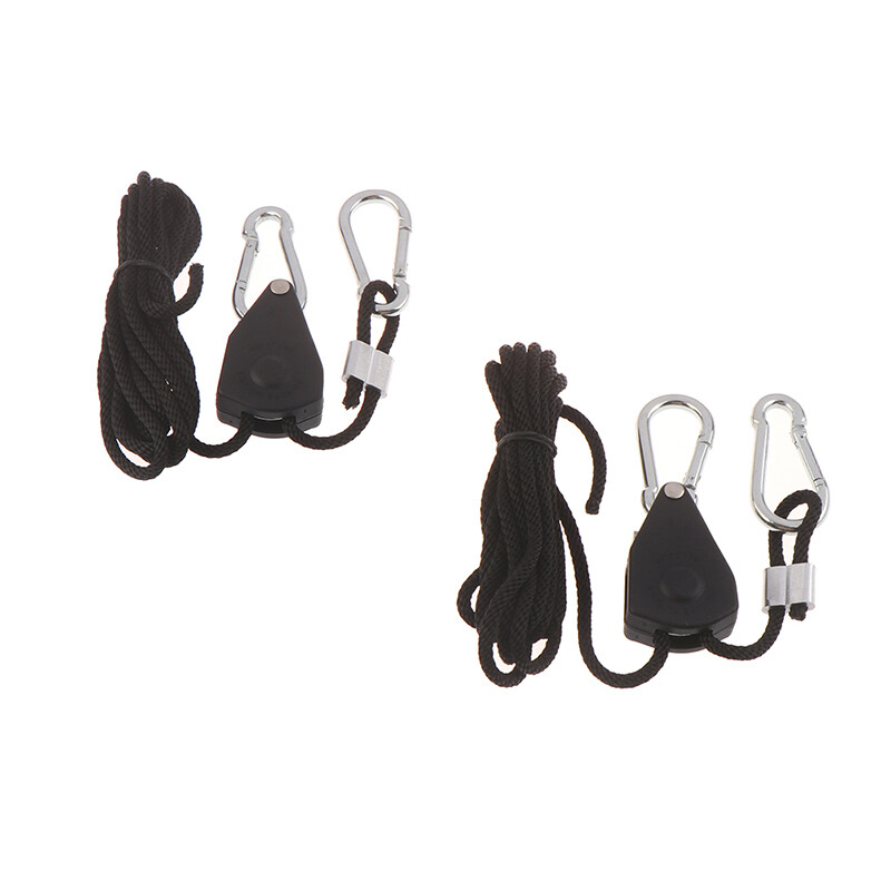 2Pcs 1/8" Adjustable Grow Light Ratchet Rope Hanger For Grow Light ...
