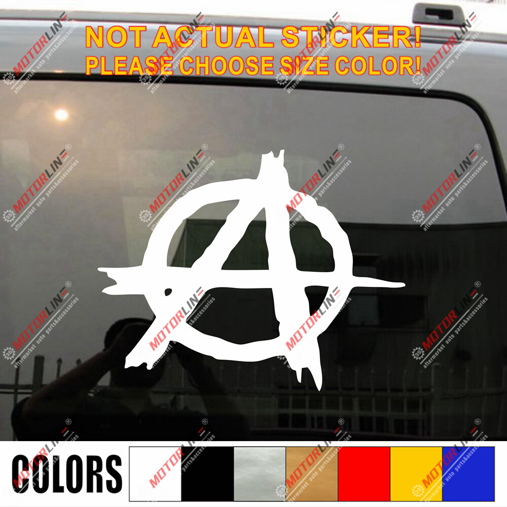 Anarchy Symbol Anarchism Car Truck Vinyl Window Decal Bumper Sticker | eBay