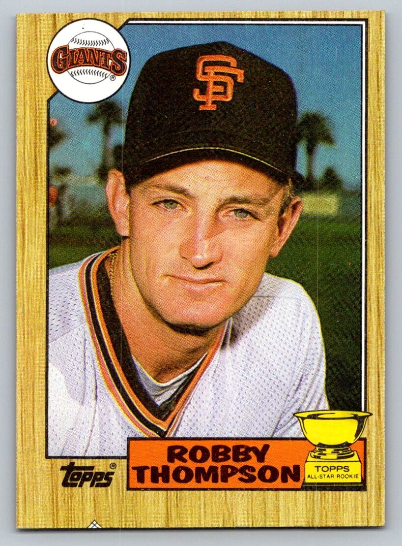 1987 Topps #658 Robby Thompson - San Francisco Giants RC | eBay