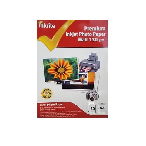 Inkrite A4 130 GSM PhotoPlus Professional Paper - Matt (pack of 50 ...
