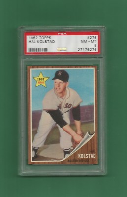 1962 Topps Boston Red Sox Hal Kolstad # 276 PSA 8 NM-MT Low Pop !!!! | eBay