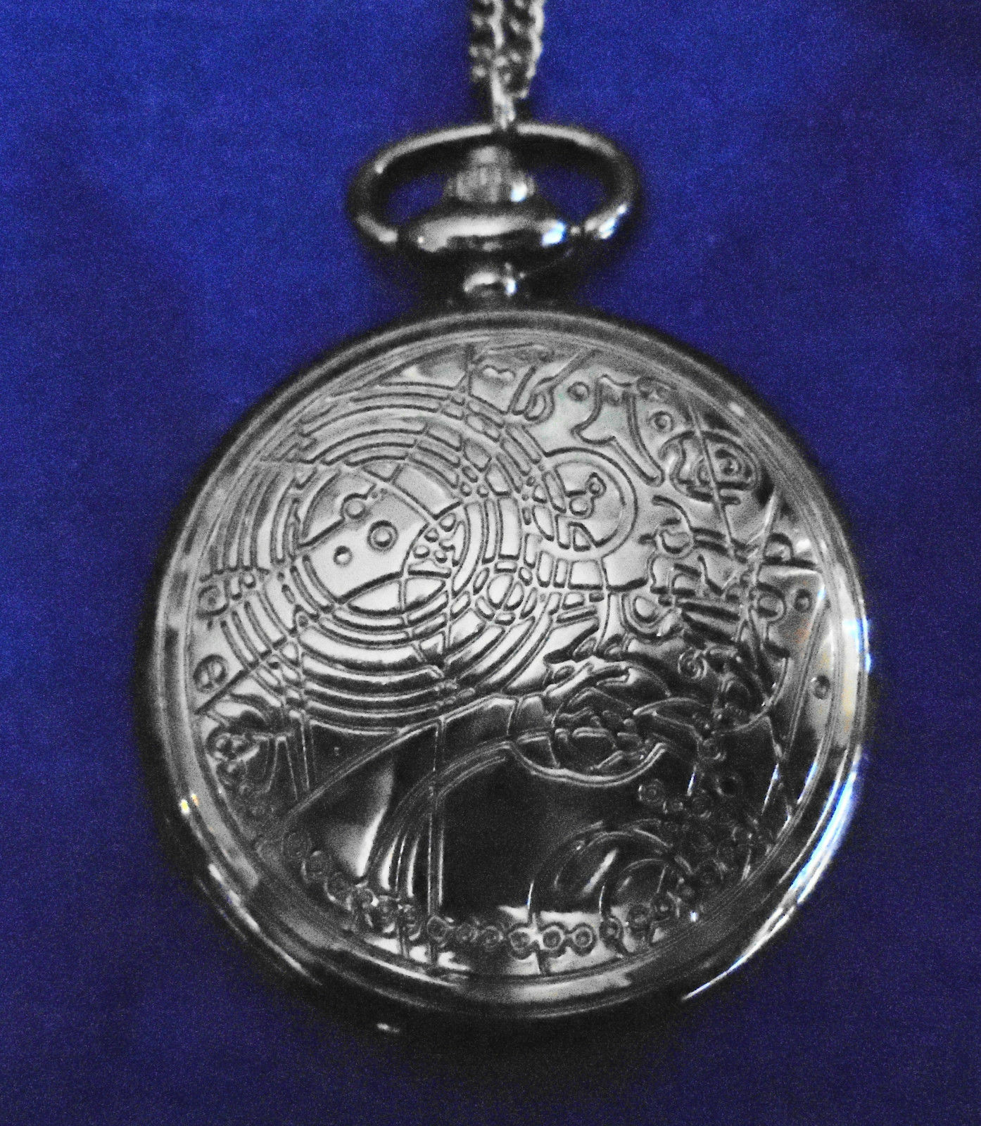 DOCTOR WHO Gallifreyan POCKET WATCH TARDIS Police Time Lord Fob Pendant ...