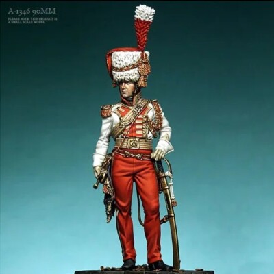 90MM French Napoleonic Guard Officer Resin Model Collectible Military ...