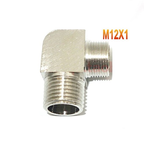 Pipe Metric Fitting 1/2" NPT to M12 M12X1 M12X1.0 Male Gauge Elbow 90 ...