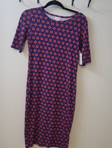 LuLaRoe LLR Women's Julia Fitted Dress Size Small Blue Red NWT | eBay