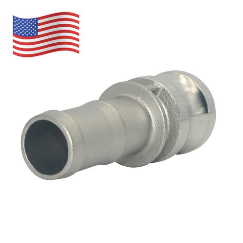 1" inch Type E Camlock Male Adapter to Hose Barb Stainless Steel US ...