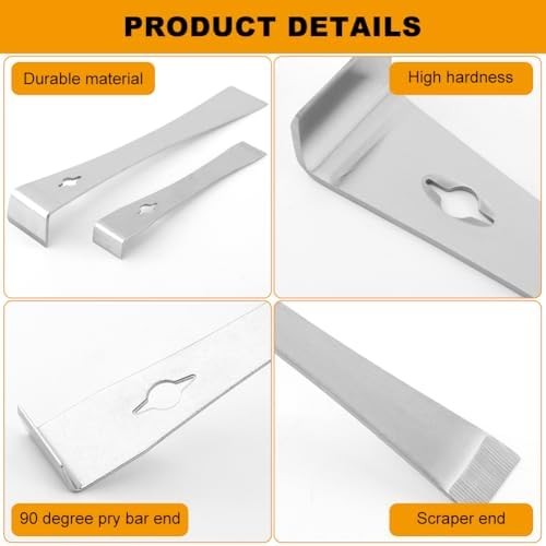 Stainless Steel Pry Bar Scraper Tool Set | eBay
