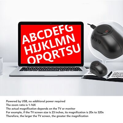 Electronic Mouse Magnifier Low Reading Aid With 10 Color Modes And Im ...
