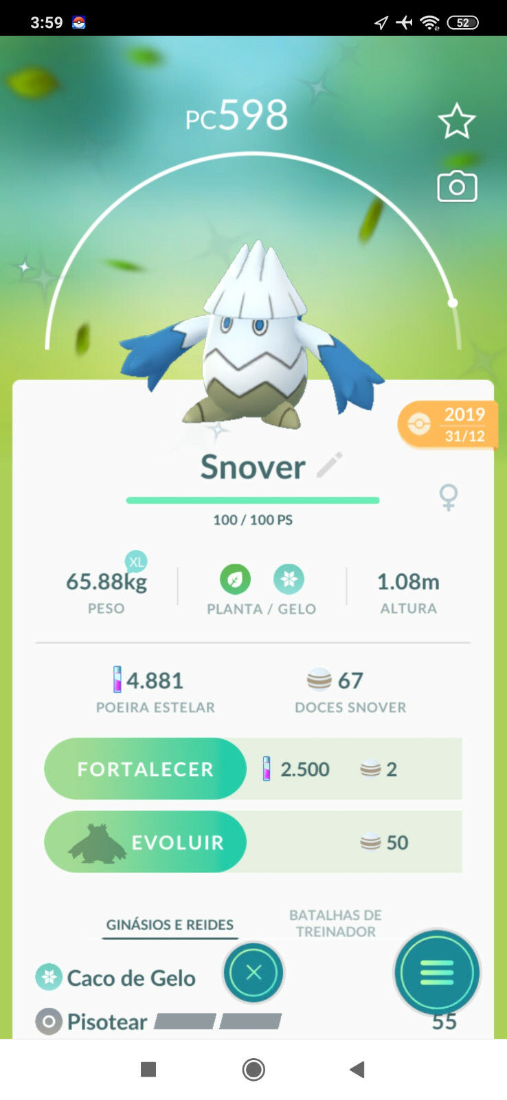 Pokemon Shiny Snover Female Registered or Unregistered ! 30 Days ...