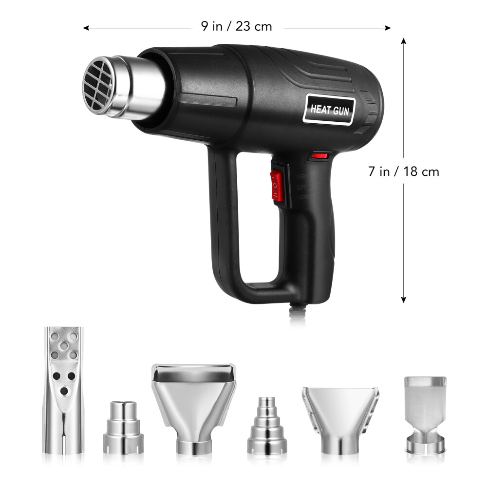1500W Electric Heat Gun Hot Air Blower Adjustable Temperature Heating ...