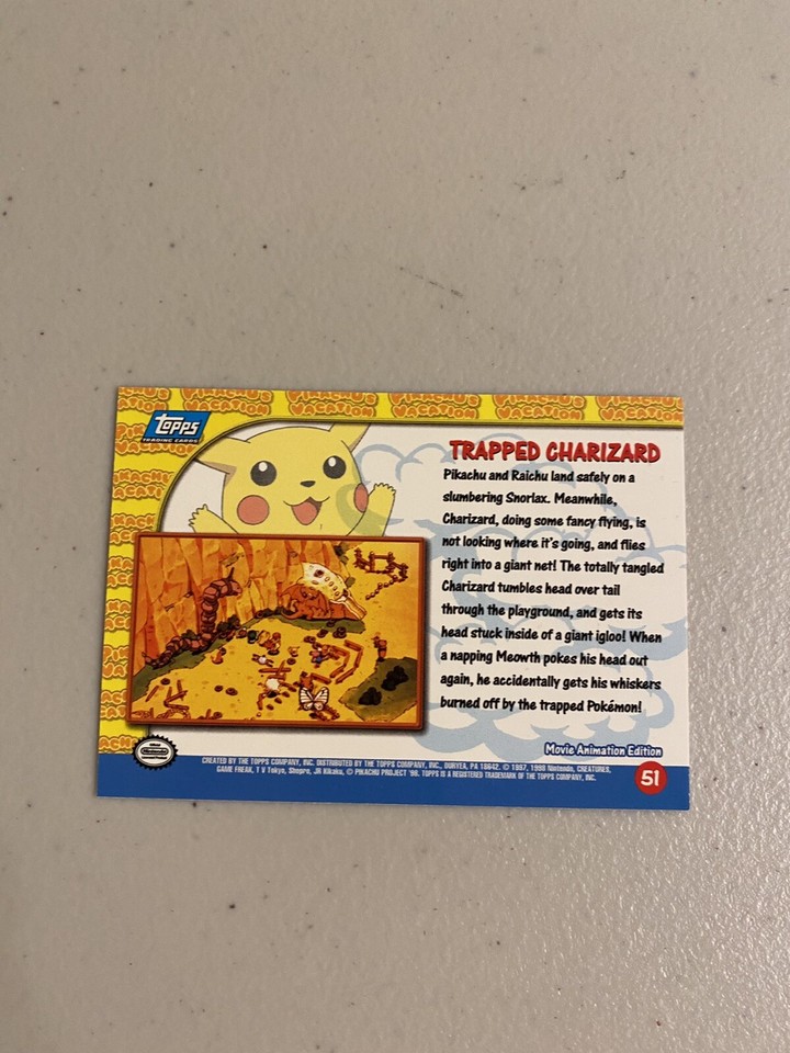 Topps Pokemon Pikachu’s Vacation Trapped Charizard #51 | eBay
