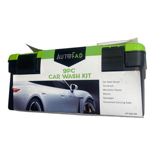 Auto Fad 9 Piece Car Wash Kit - Brushes, Towels, Squeegees, Shams ...