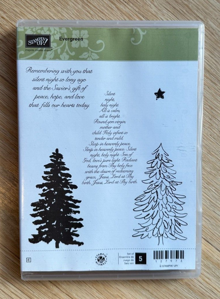 Stampin Up EVERGREEN Stamps Trees Star Savior Religious Christmas | eBay