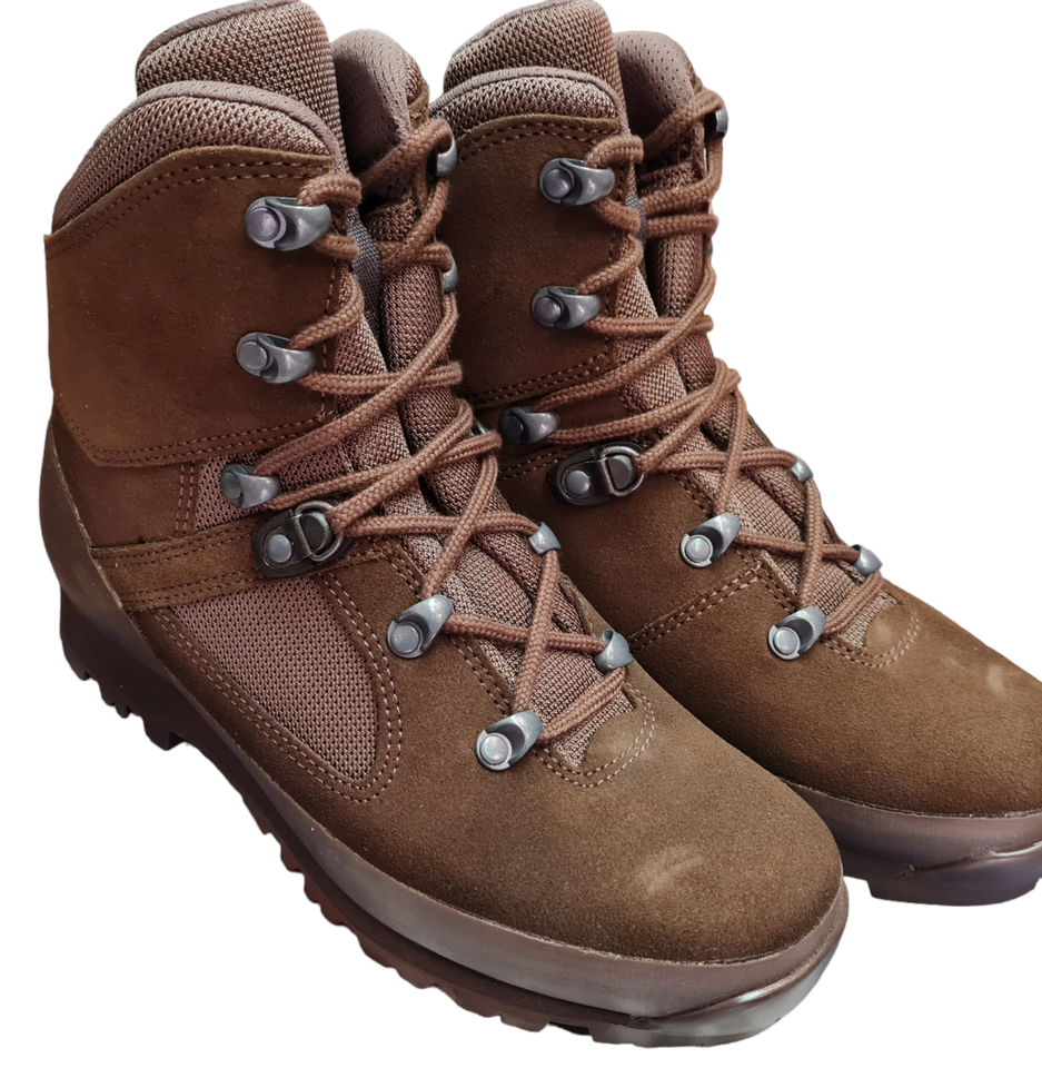 NEW Haix British Army Issue Brown Leather Suede Combat Tactical Boots ...