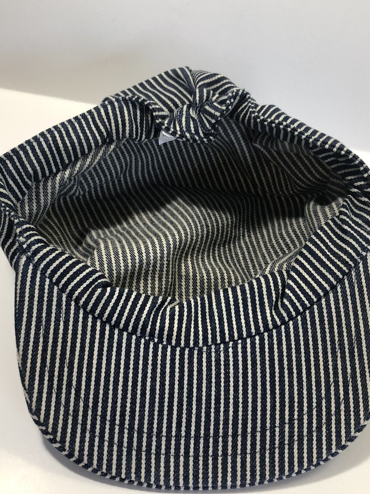 2 Hickory Stripe Railroad Cap Engineer Cap | Size: Medium. | eBay