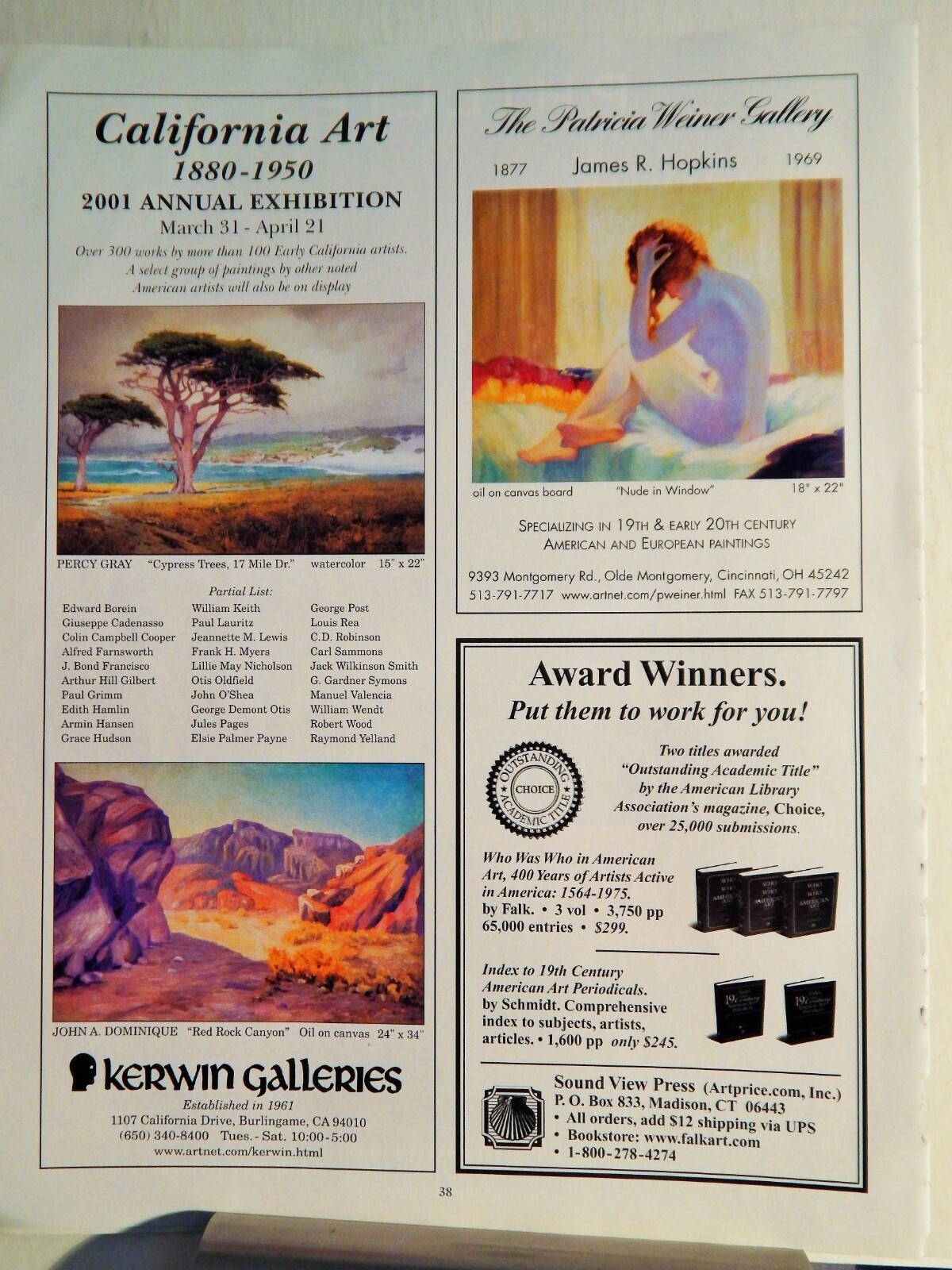 JAMES R HOPKINS ART PIECE VTG ORIG 2001 ADVERTISEMENT | eBay