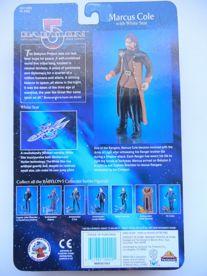 Babylon 5 Marcus Cole 6 inch action figure NEW | eBay