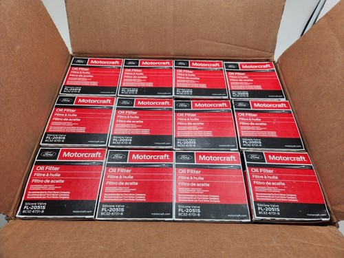 NEW Case of 12 OEM Ford Motorcraft Engine Oil Filters FL2051S BC3Z ...