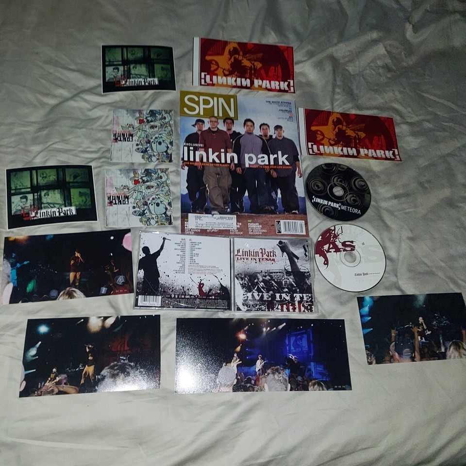 LINKIN PARK Lot Promo CDs Magazines Stickers L@@K Chester B RIP Fort ...