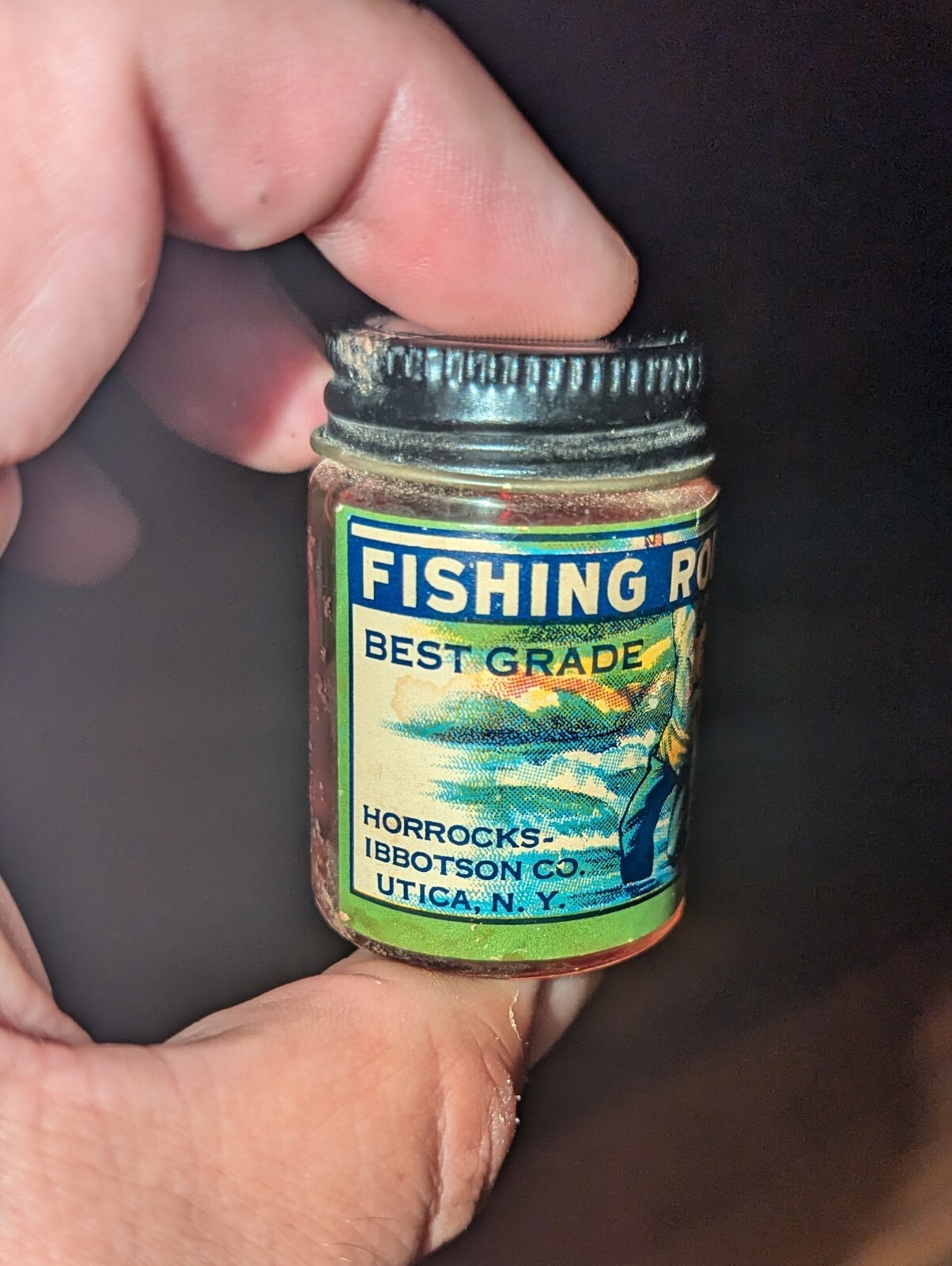 Vintage Glass Bottle Of Horricks - Ibbotson Co. Fishing Rod Varnish ...