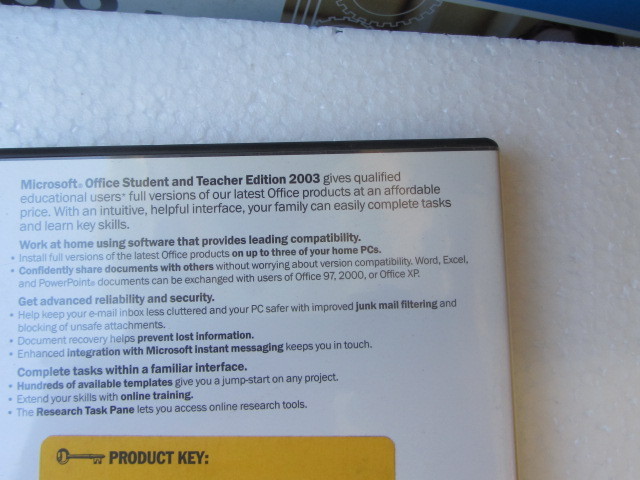 Microsoft Office 2003 Student and Teacher Edition with Product Key ...