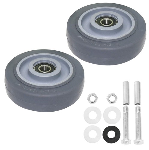 Push Cart Wheels, Heavy Duty 4 Inch PU Caster Wheels Bearings Repair ...