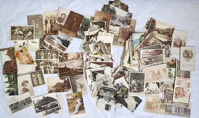 ORIGINAL VINTAGE MAINLY REAL PHOTO POSTCARDS JOB LOT 180+ MOSTLY GB ...
