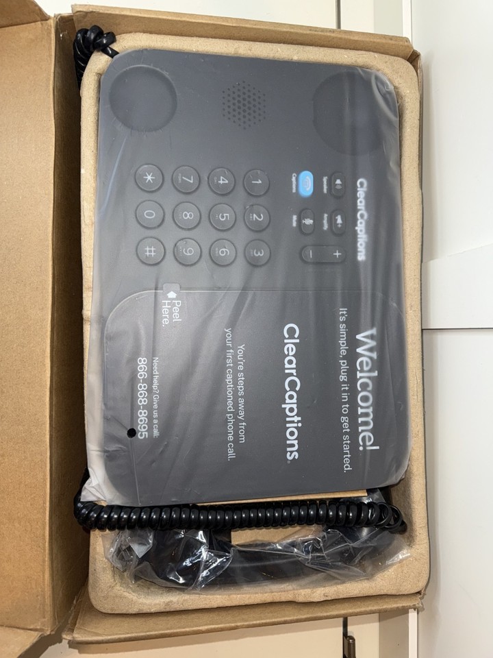 Clear Captions Blue~ Telephone For Hearing Impaired ~Amplified ...