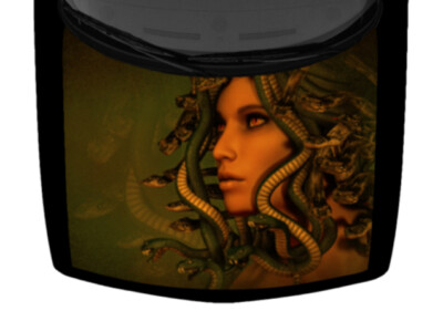 Realistic Medusa Snakes Truck Hood Wrap Vinyl Car Graphic Decal Deep ...