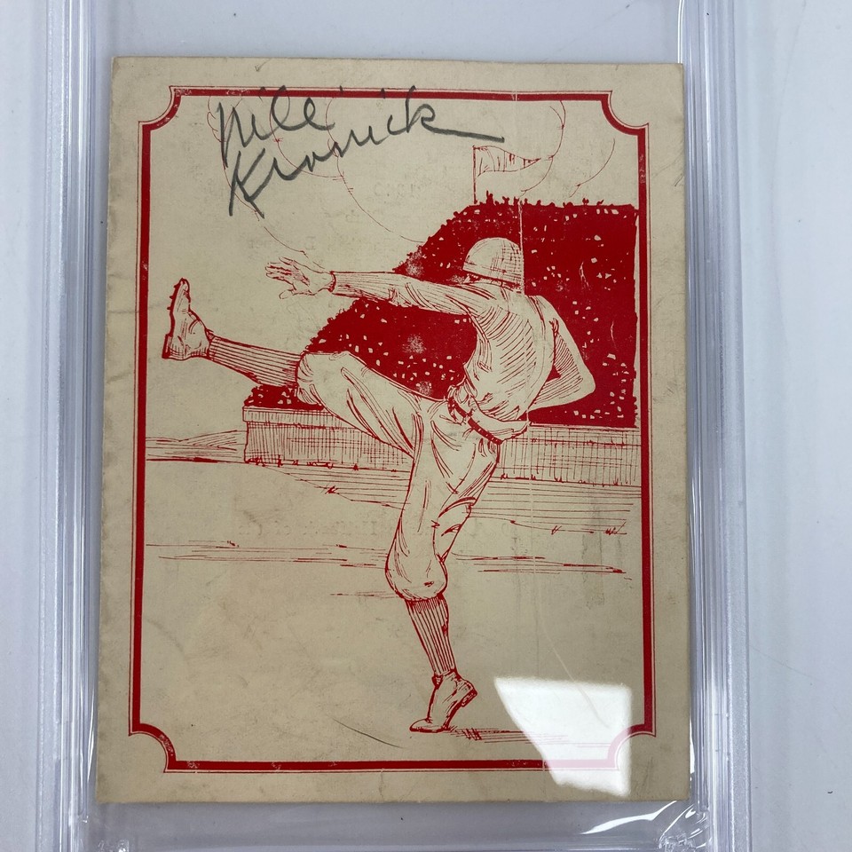 Nile Kinnick Signed 1940 Football Card Photo PSA DNA Heisman Trophy ...