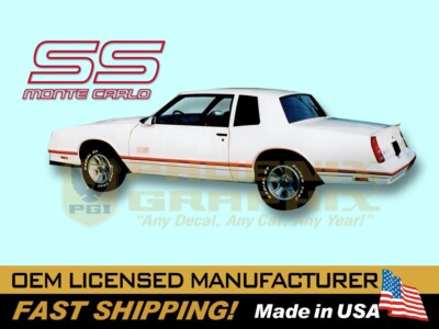 1987 1988 Monte Carlo SS Super Sport Decals Stripes 3-Color Graphics ...