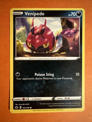 Venipede 105/198 Common Chilling Reign Pokemon TCG | eBay
