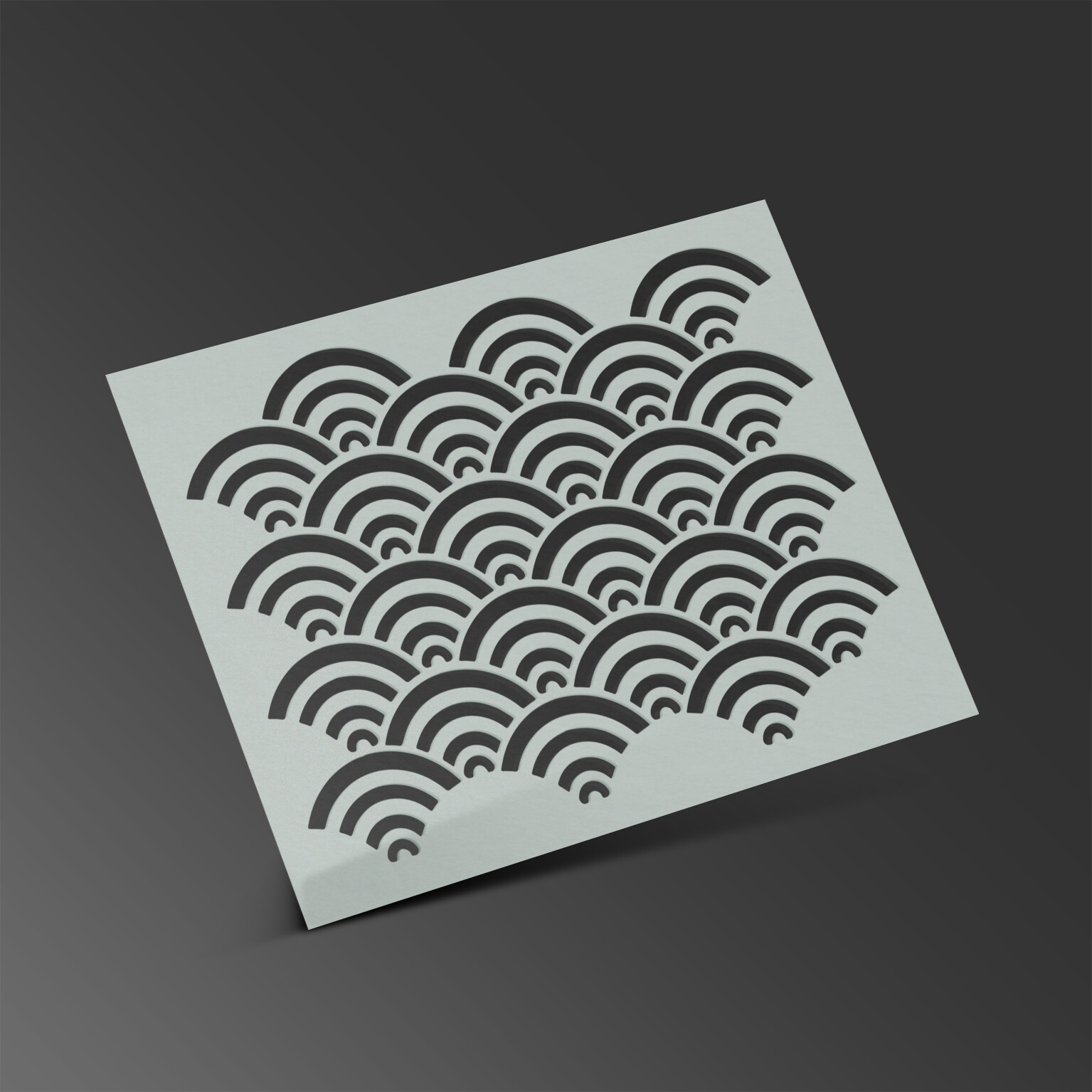 Japanese Wave Painting Stencil