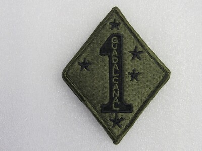 US Marine Corps 1st Marine Division Subdued Sew On Uniform Shoulder ...