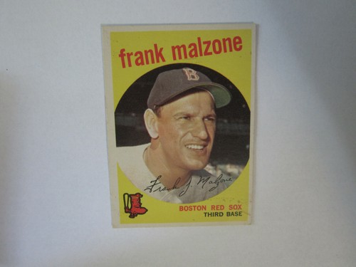 1959 Topps # 220 Frank Malzone Card Boston Red Sox | eBay