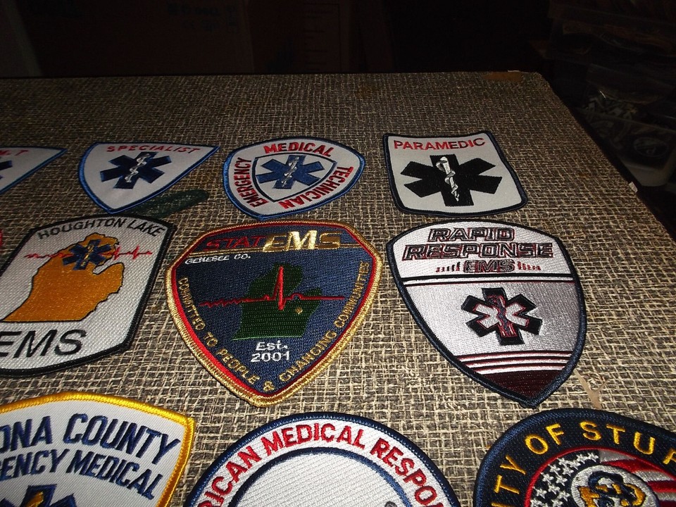 New Michigan Fire EMS EMT 911 Patches~MI~43 Pcs~Mich~No Duplicates~Lot ...