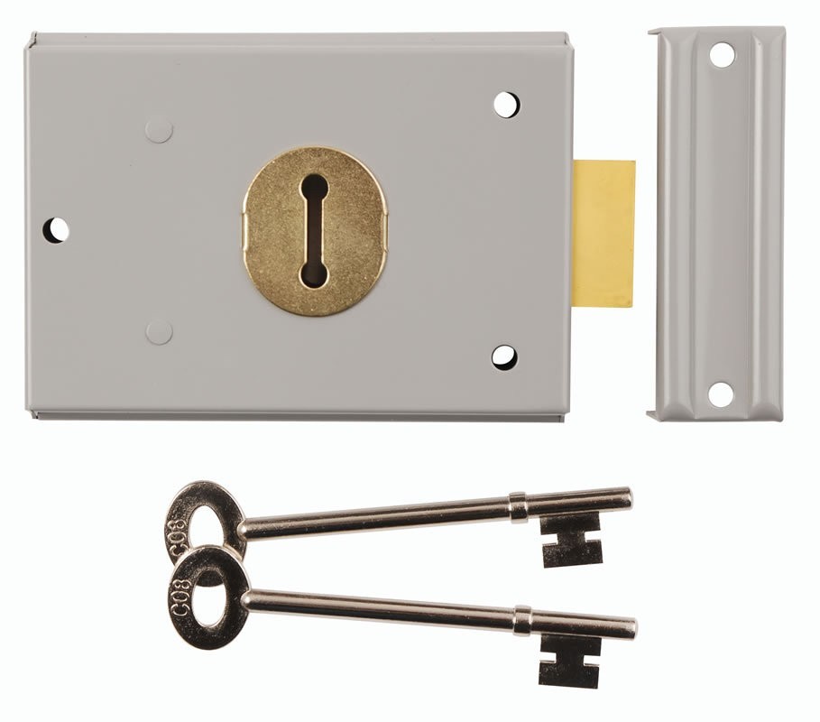 Rim Dead Lock Double Handed Old Style Shed Garage Door Deadlock | eBay UK